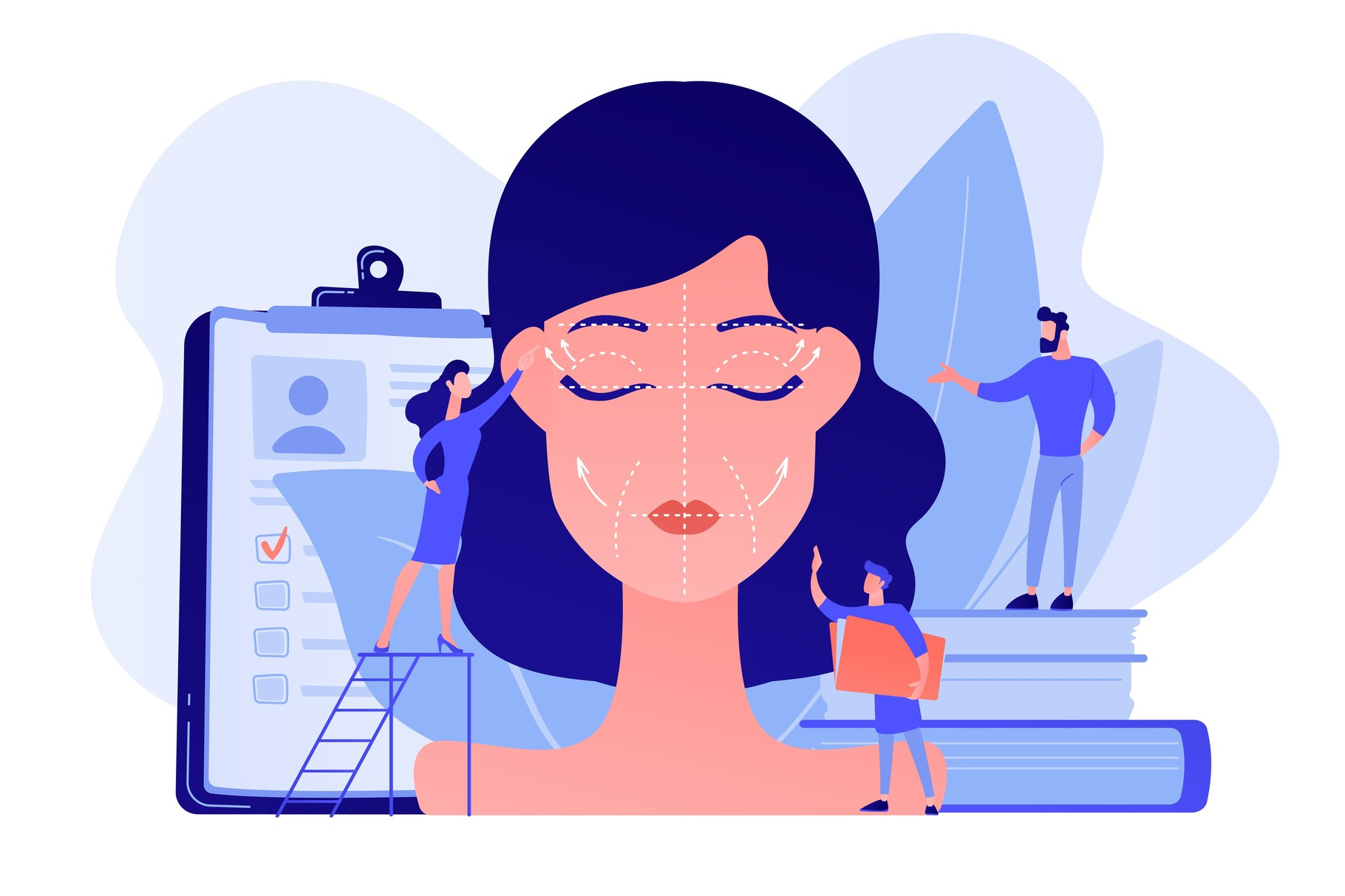 Face lifting concept vector, an Illustration by Visual Generation