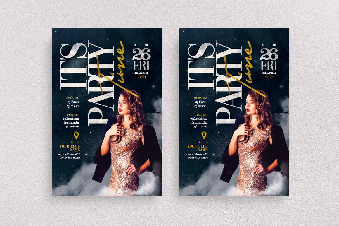 It's Party Time Flyer Template, a Flyer Template by Touringxx Creative ...