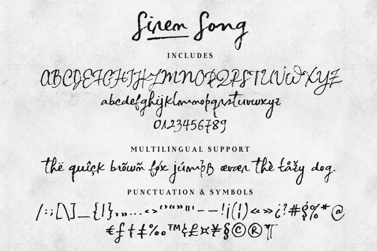 Siren Song font and texture pack