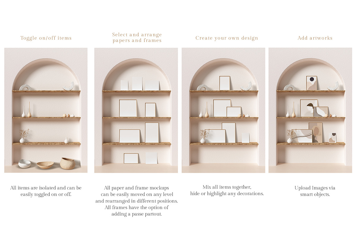 Artisan Frame Mockup, a Print Template by LINII