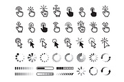 Isolated click icons. Hands symbols, a Background Graphic by LadadikArt
