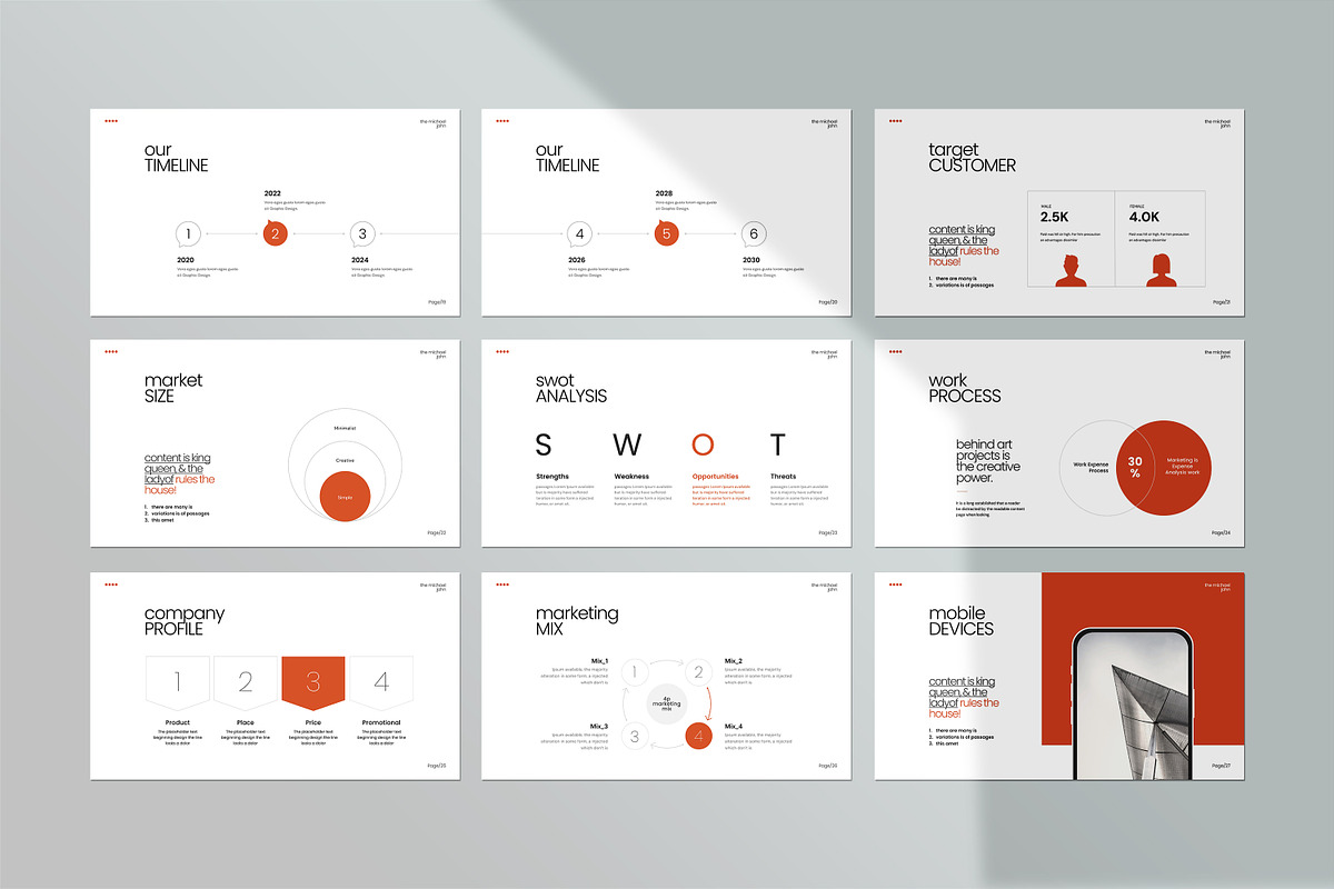 Minimal Pitch Deck Template, a Presentation Template by evgenystudio