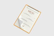Food Menu Card Mockup PSD