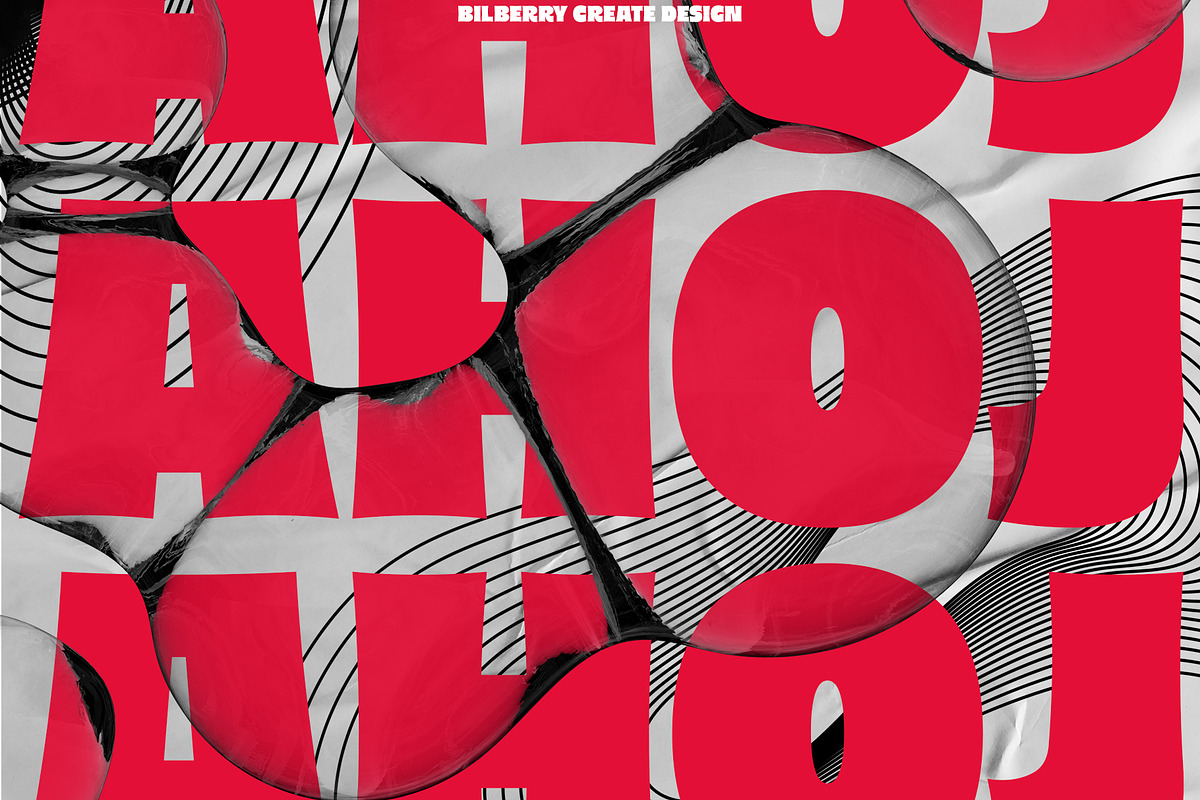 Crimson Cherry bold typeface, a Sans Serif Font by BilberryCreates