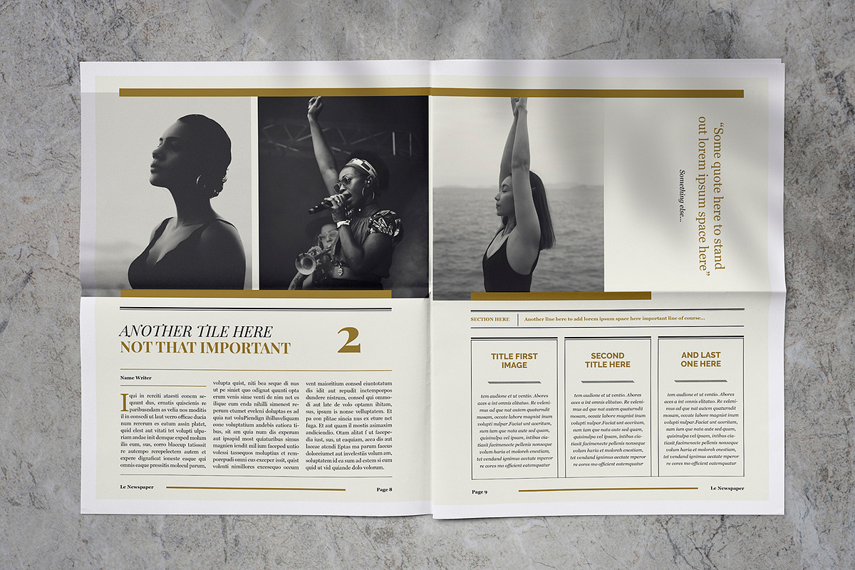 Modern Newspaper Magazine Template, a Magazine Template by Luuqas Design