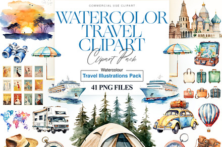 Travel Clipart Set | Creative Market