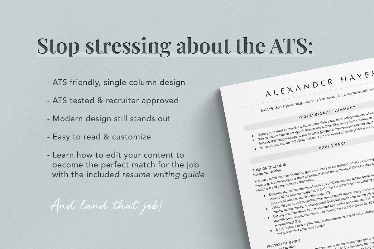 ATS Friendly Resume Template Format