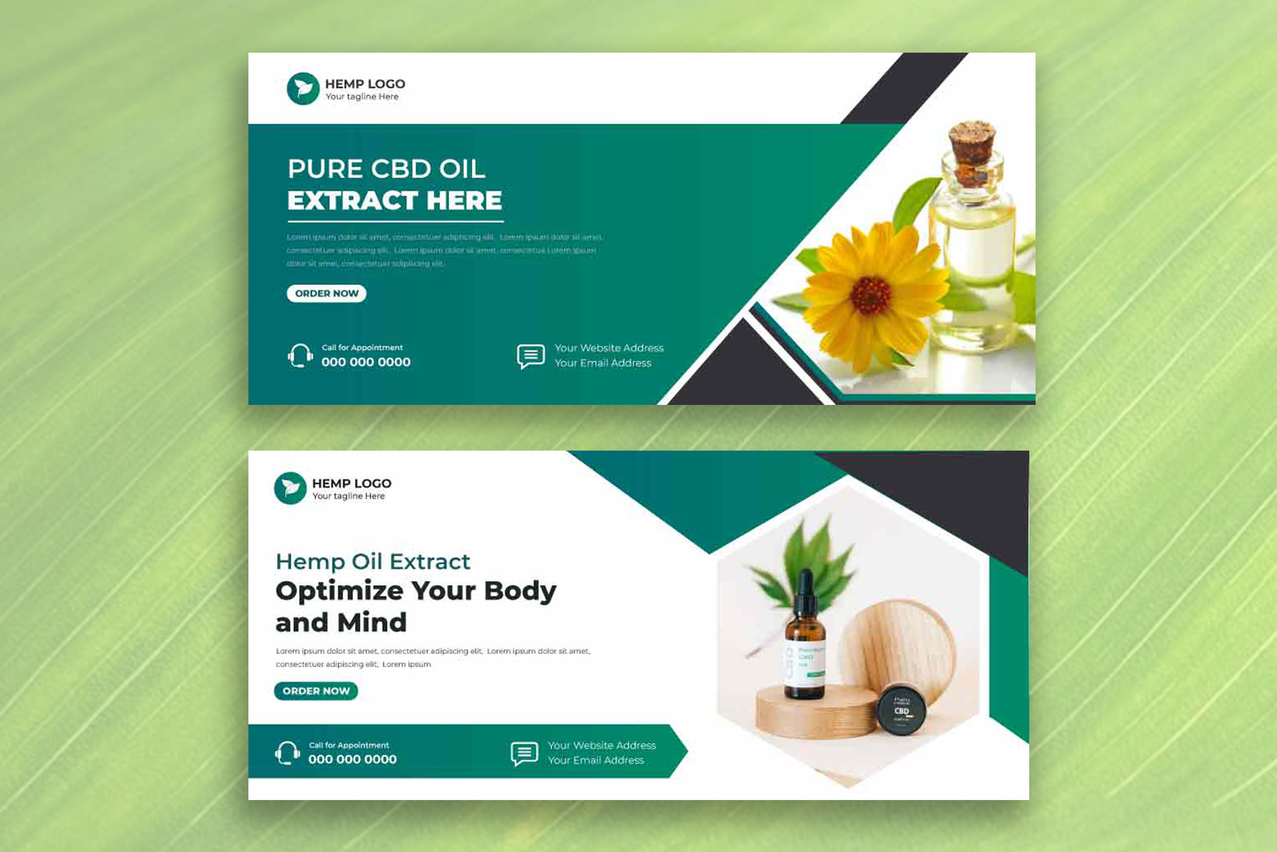 Hemp cbd oil Facebook Cover Template, a Social Media Template by ...