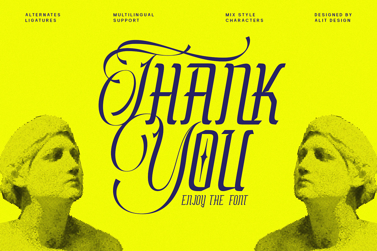 Rumble Stone Typeface, a Blackletter Font by alit design