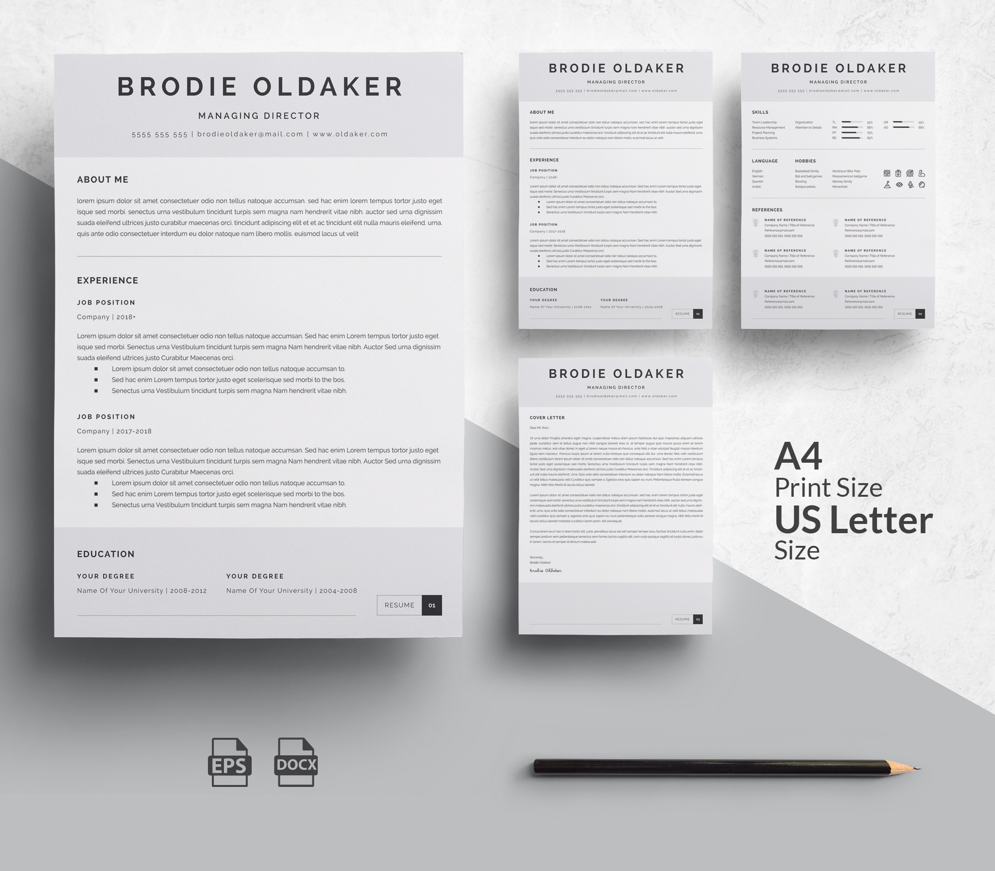 3 Pages Professional Resume Template, a Resume Template by TemplatesForest