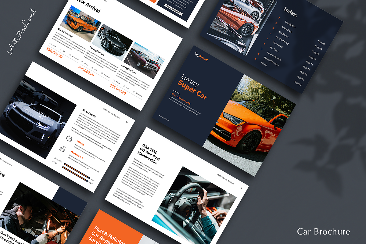 Car Brochure | Canva, InDesign, a Brochure Template by ArtisticLand ...