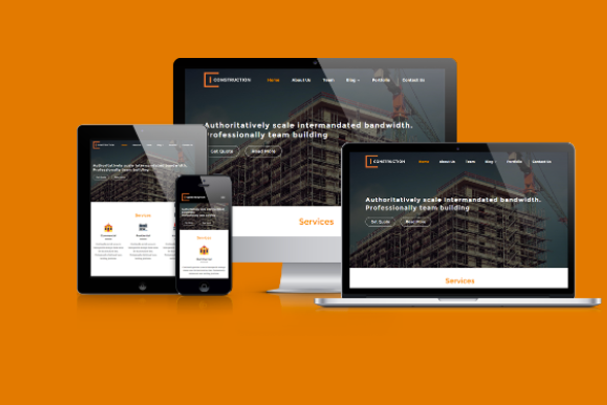 Construction HTML/CSS Template, a HTML Template by Template Clan