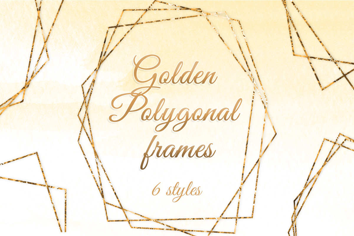 Gold foil frames clipart