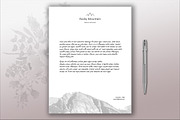 Mountain Letterhead Template, a Stationery Template by Stanin Studio