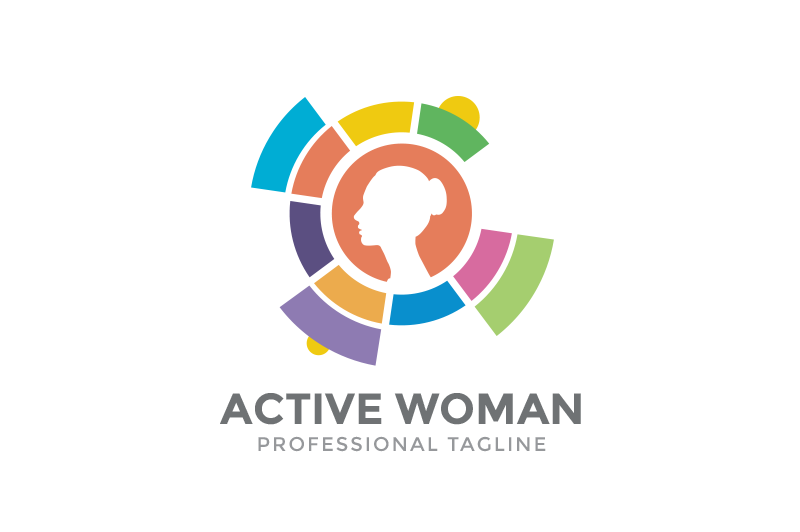 Active Woman Logo, a Branding & Logo Template by Golden-Brand
