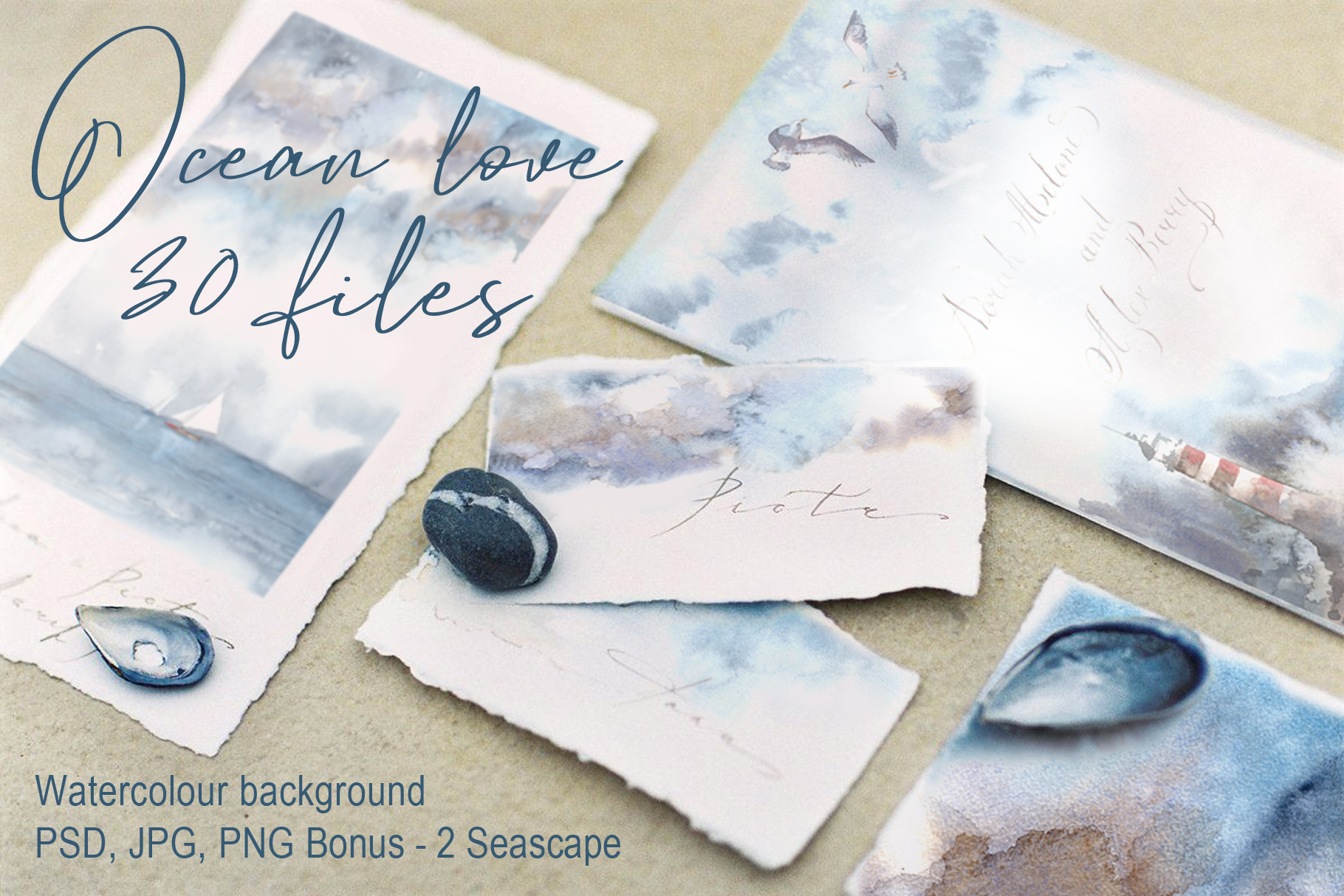 Ocean love, an Illustration by Tatiana