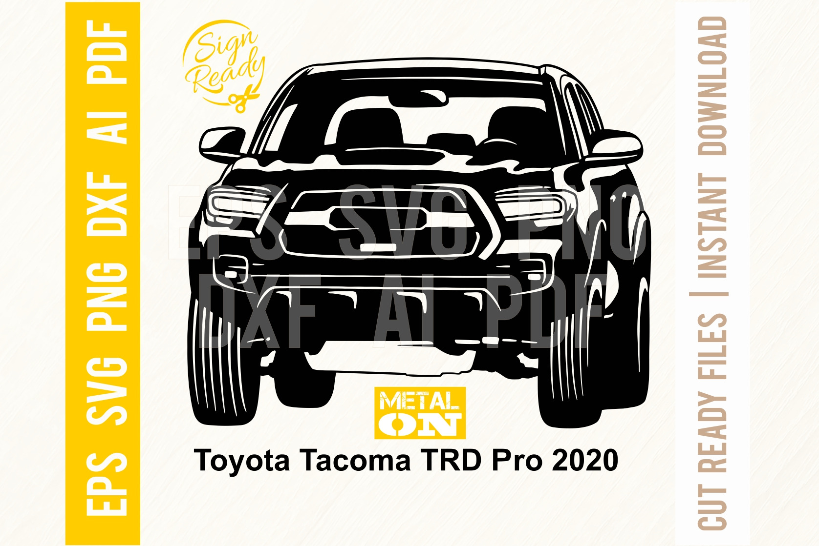 Toyota Tacoma TRD Pro 2020 Car SVG, an Illustration by Digital-Clipart