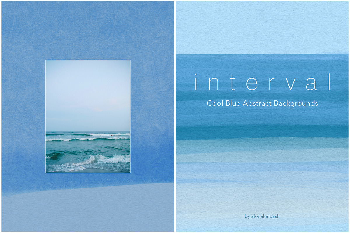 Interval Cool Blue Backgrounds, a Background Graphic by alonahaidash