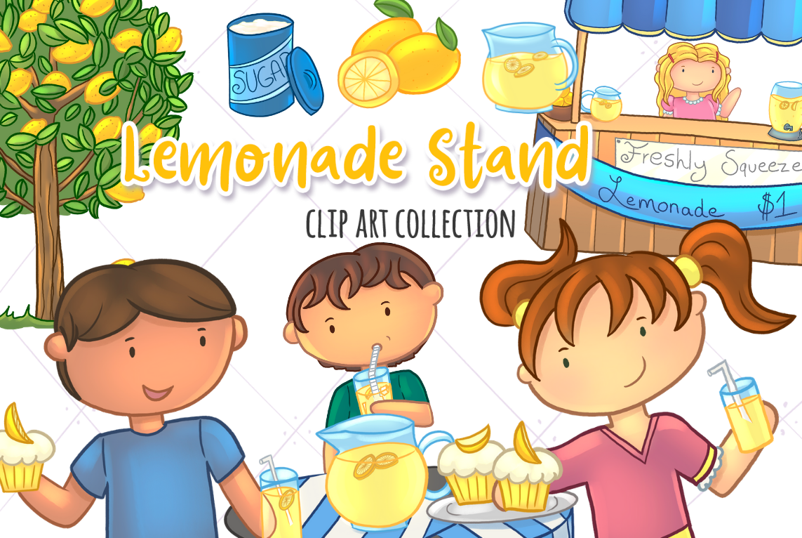 Lemonade Stand Clip Art Set, an Illustration by Keepin' It Kawaii