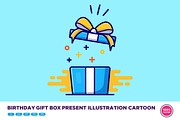 Birthday Gift Box Present Cartoon, a Decorative Illustration by ...