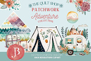 Patchwork Adventure Clipart, a Graphic by JBArt Clipart