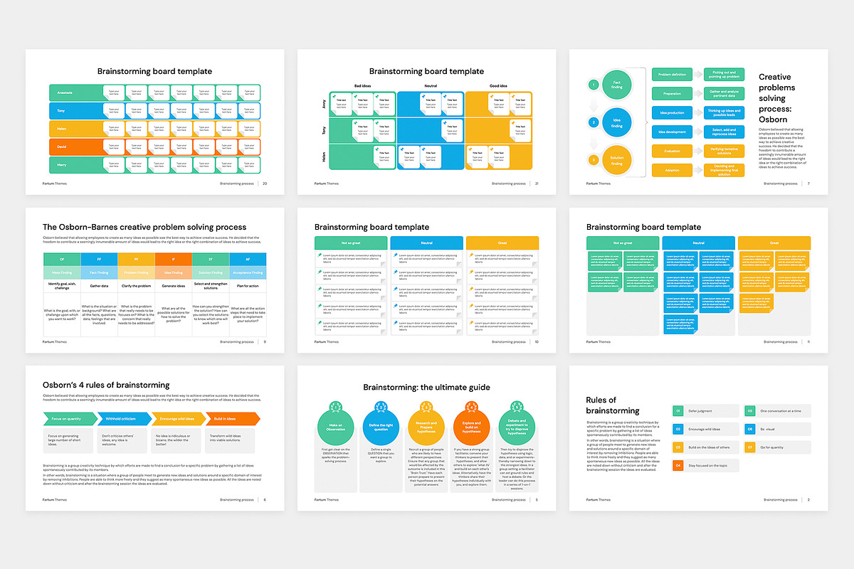 Brainstorming process for PowerPoint