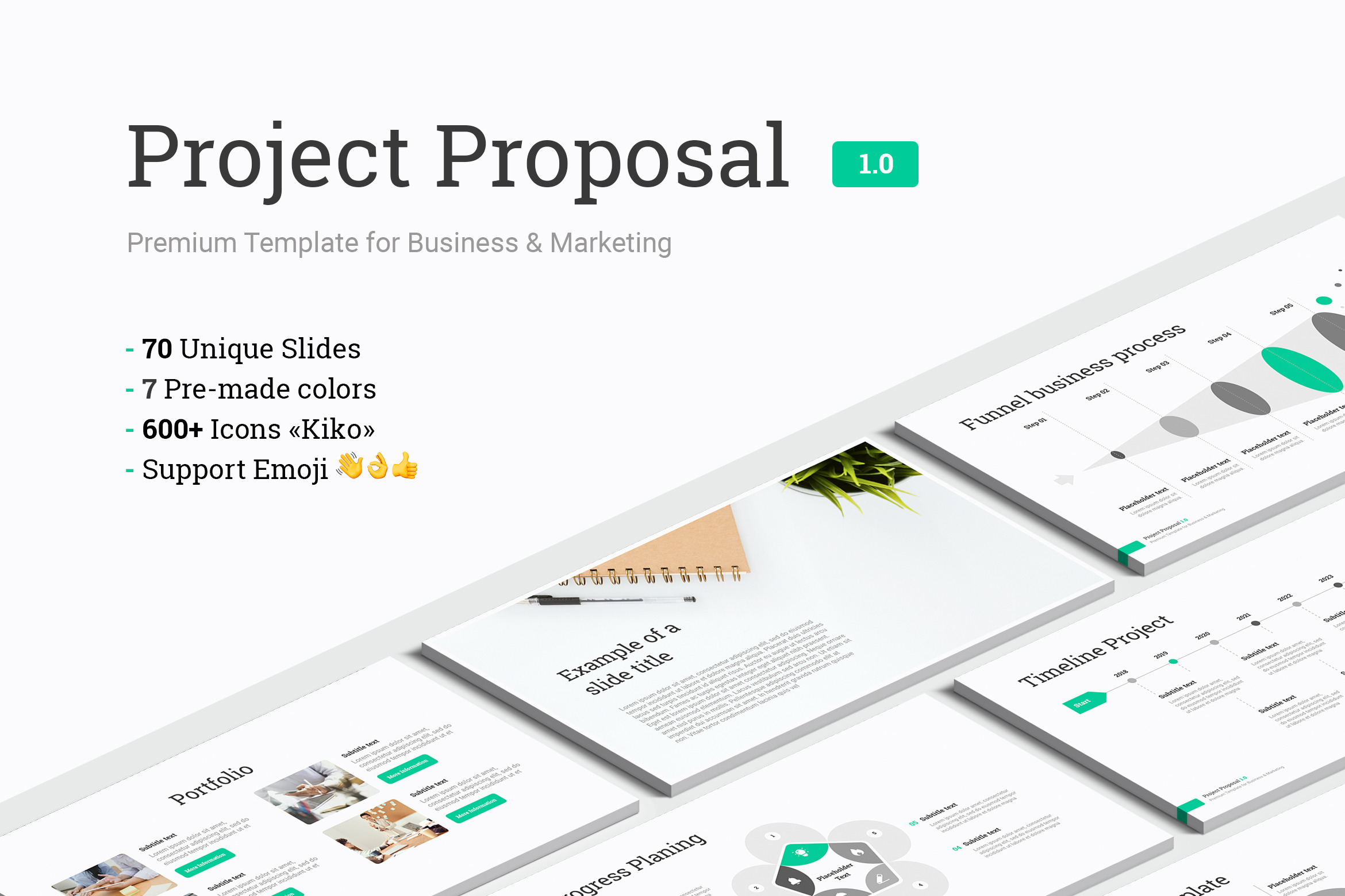 Project Proposal for PowerPoint, a Presentation Template by HiSlide.io