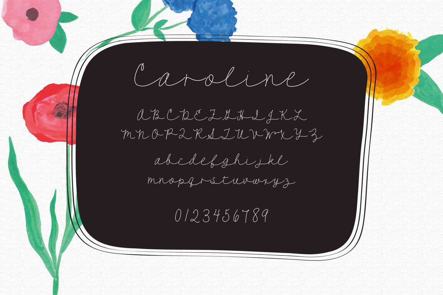 Caroline - A Script Font, a Script Font by OnTheSpotStudio