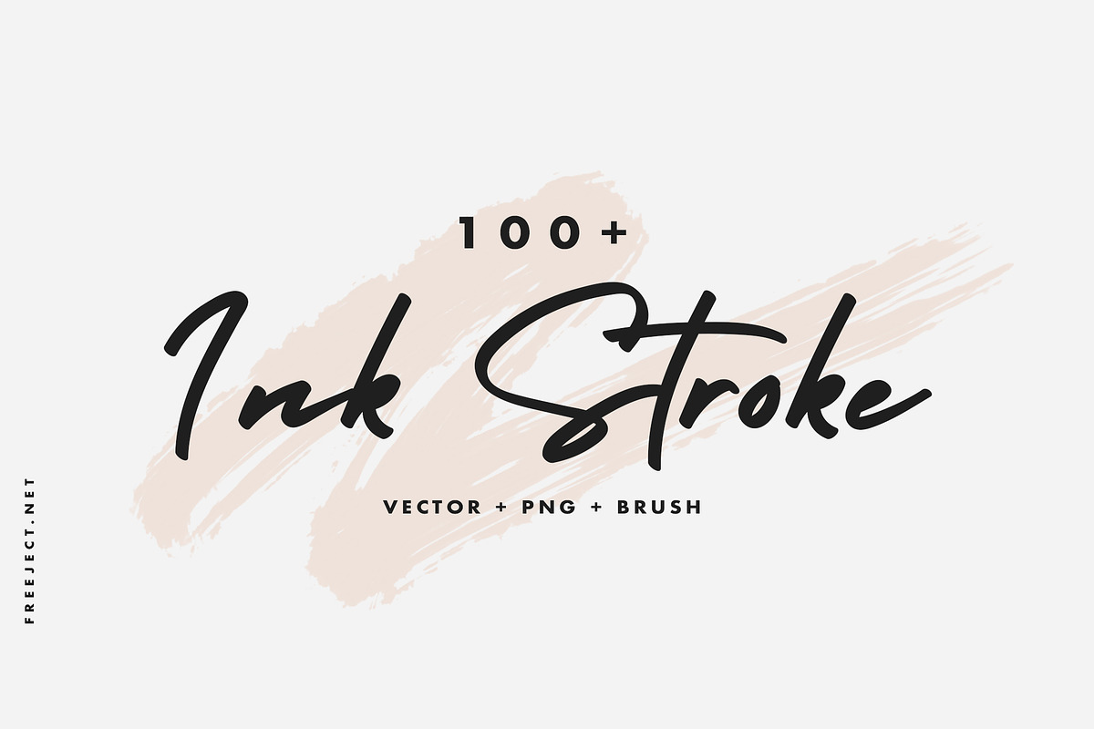 100+ Ink Brush Stroke Elements, a Texture Illustration by freeject.net
