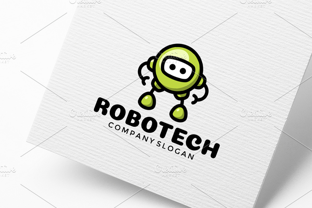 Robot Logo Design (2), a Branding & Logo Template by pne-design