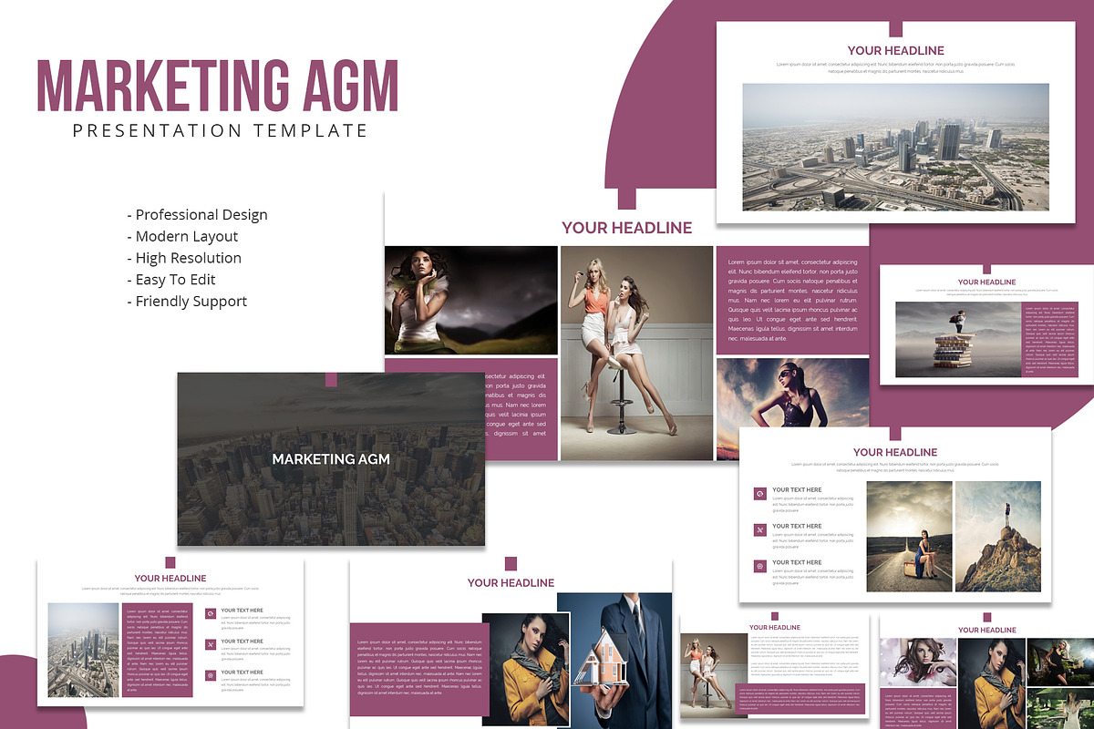 Marketing AGM Powerpoint Template, a Presentation Template by Creative ...