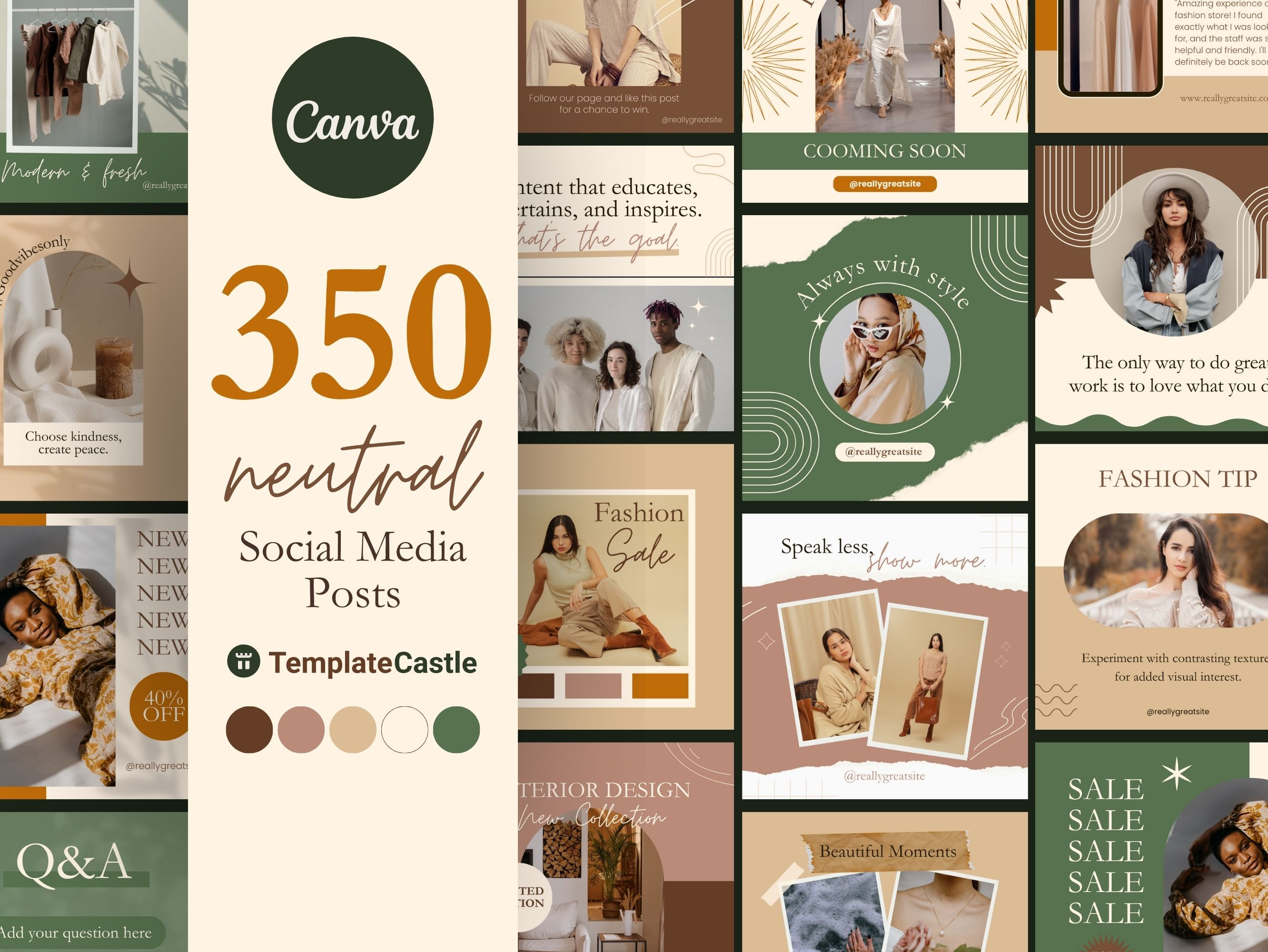 350 Social Media Posts Templates, a Templates & Theme by ...