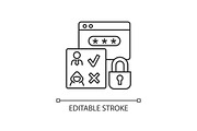 Access control linear icon, an Outline Icon by bsd studio