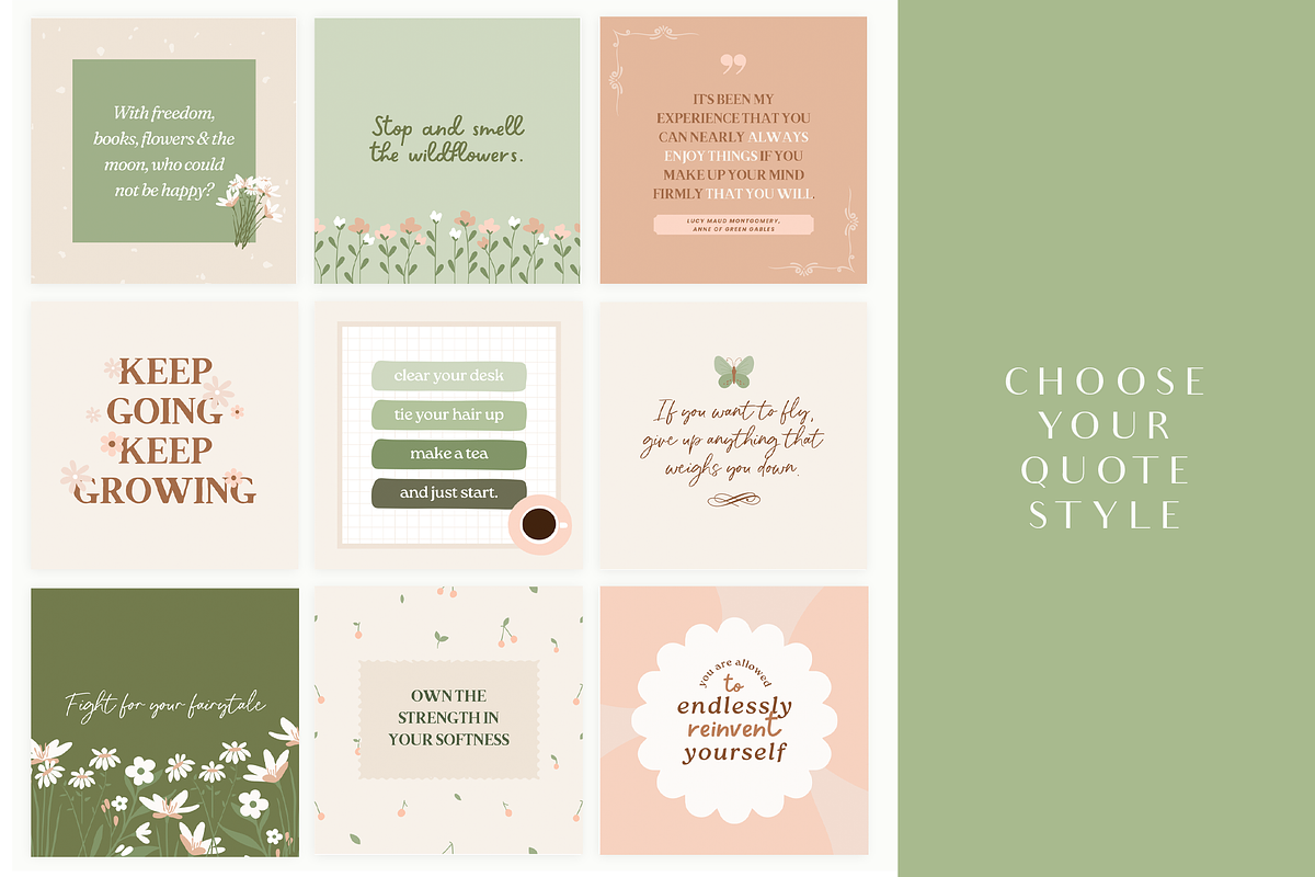 Cottagecore Instagram Post Templates