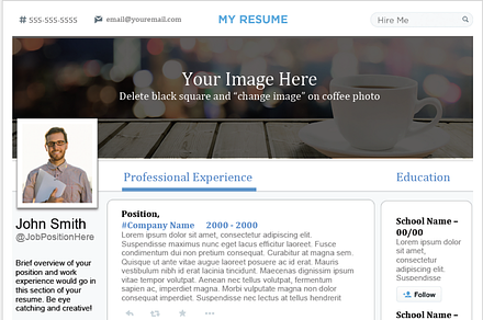 Tablet Template Resume, a Resume Template by Orange Resume
