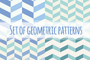 Set of blue geometric patterns | Graphic Patterns ~ Creative Market