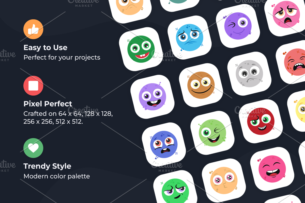 Flat Smiley Vectors