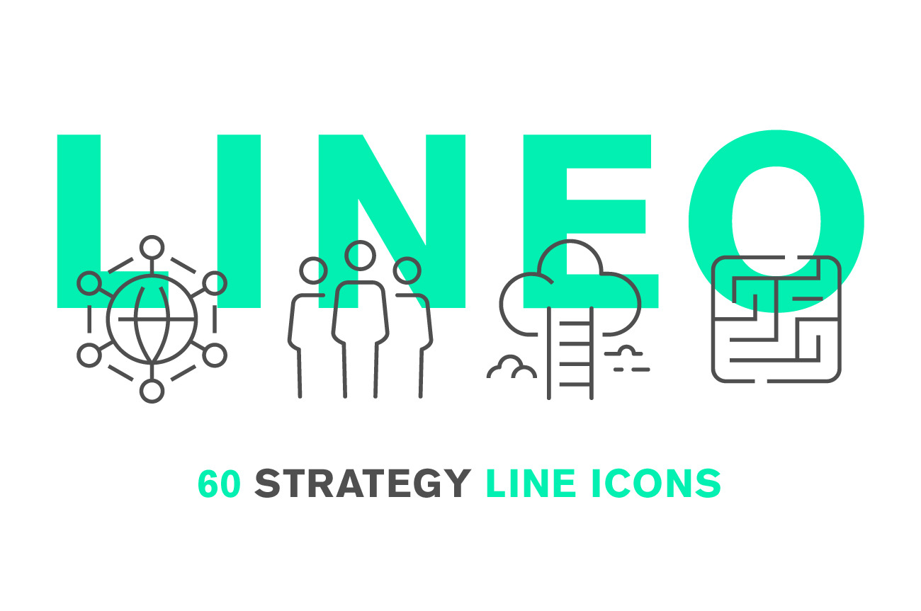 LINEO - 60 STRATEGY ICONS, an Outline Icon by sharpnose | Creative Market