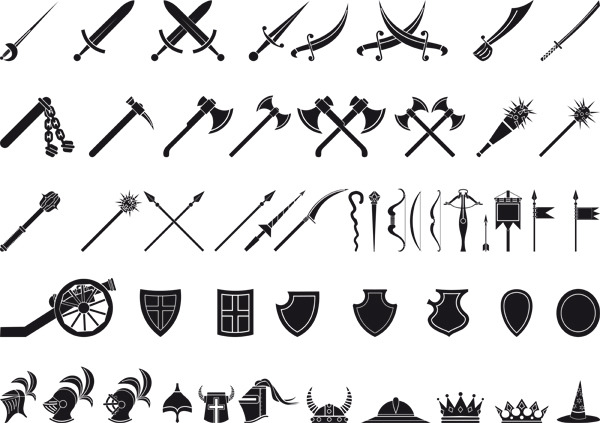 large set of medieval weapons, an Icon by Sharpner