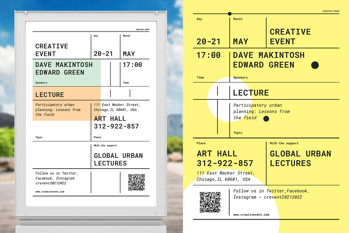 Design Conference Event Poster, a Flyer Template by EDT.Graphics