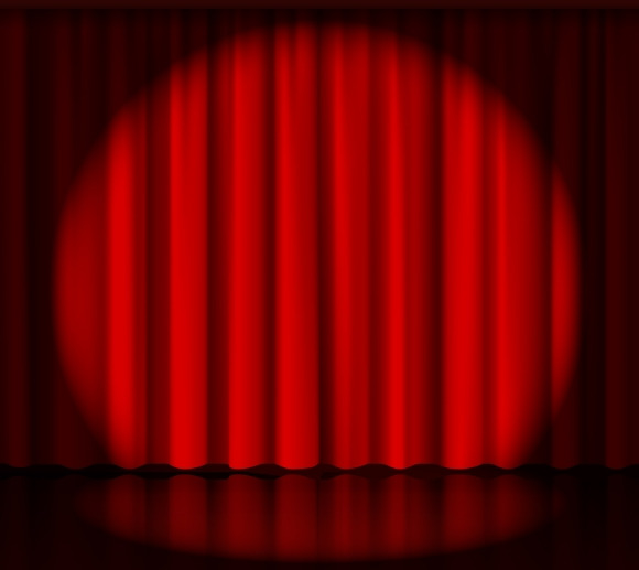 Spotlight on stage curtain, a Background Graphic by Microvector