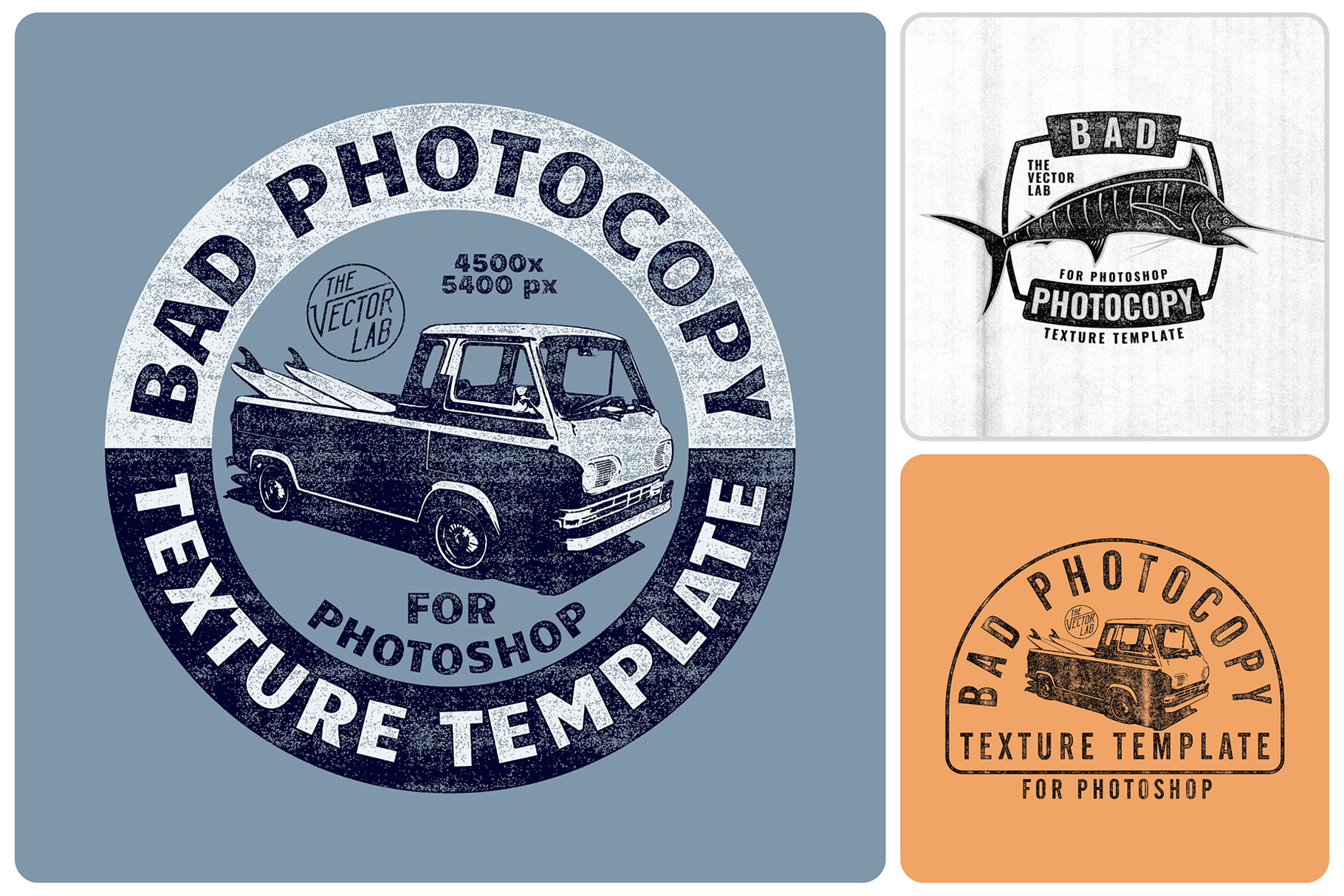 Bad PhotoCopy Texture Template, a Brushes & More by TheVectorLab