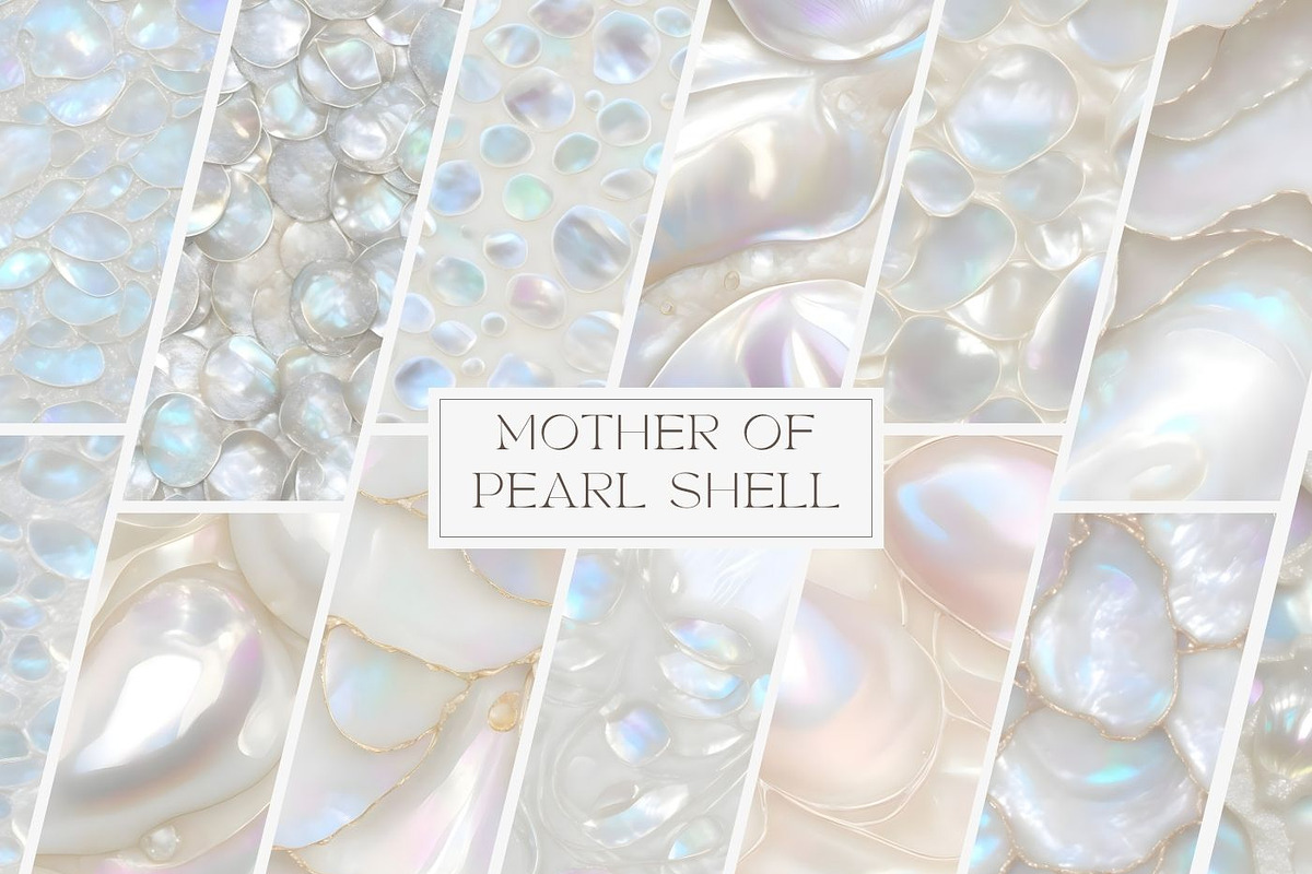 Mother of Pearl Shell Seamless Pattern