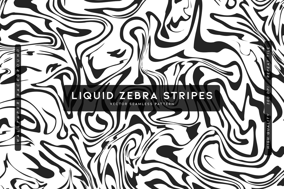 Liquid Zebra Stripes, a Pattern Graphic by MalyskaStudio