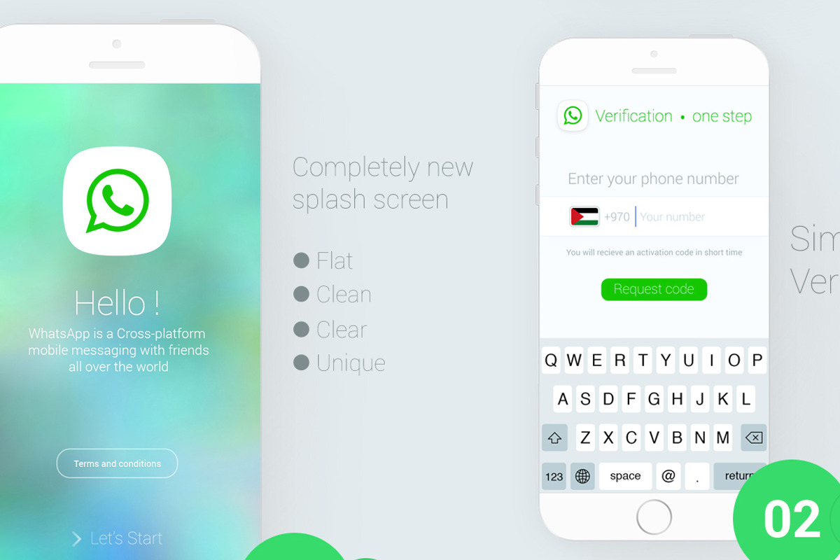 whatsapp Redesign Concept for ios, a Templates & Theme by Hsnplnt