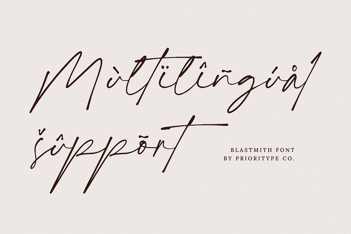 Blastmith - Stylish Signature Font, a Script Font by Prioritype Co