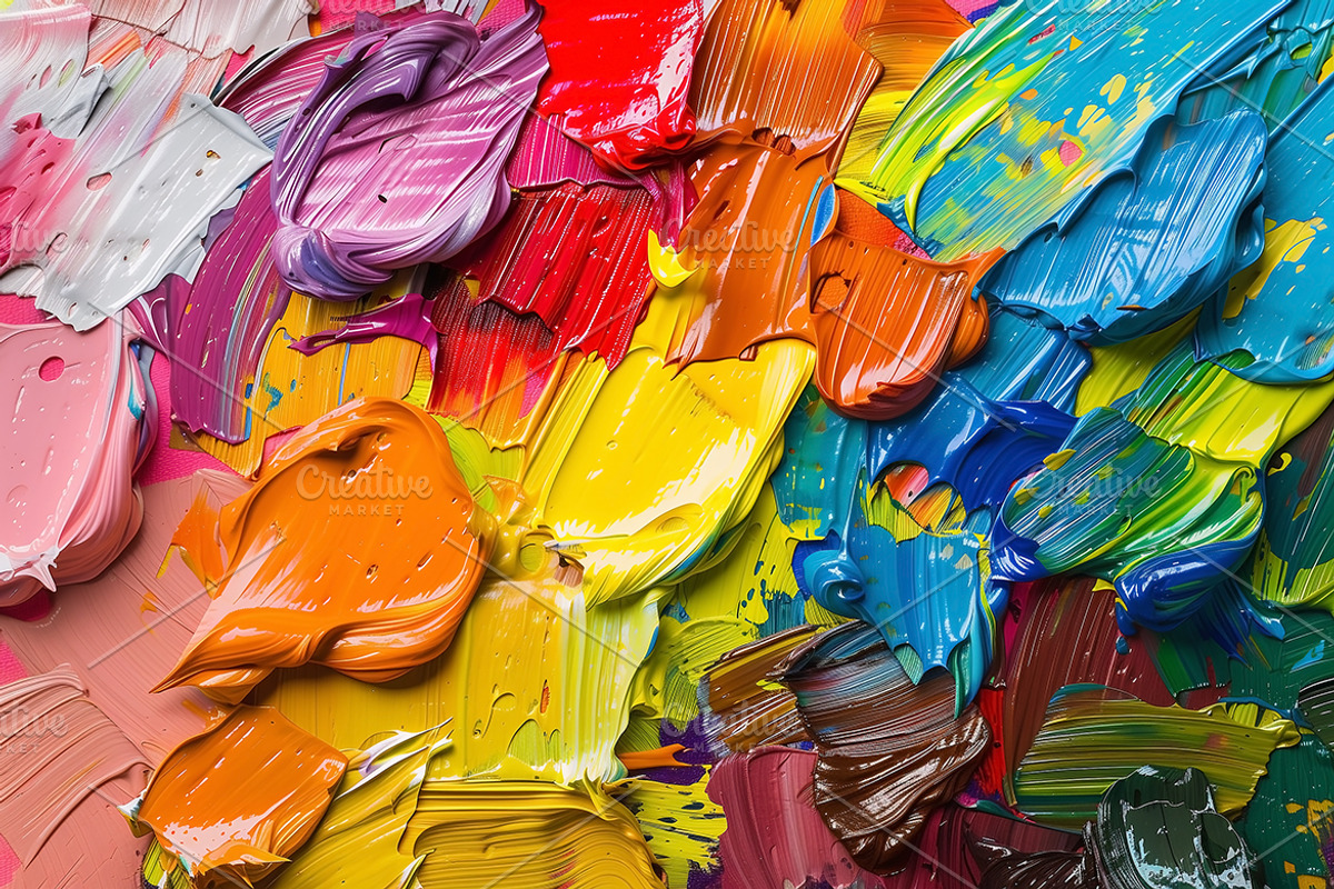 50 Oil Paint Textures, a Texture Graphic by UnicDesign