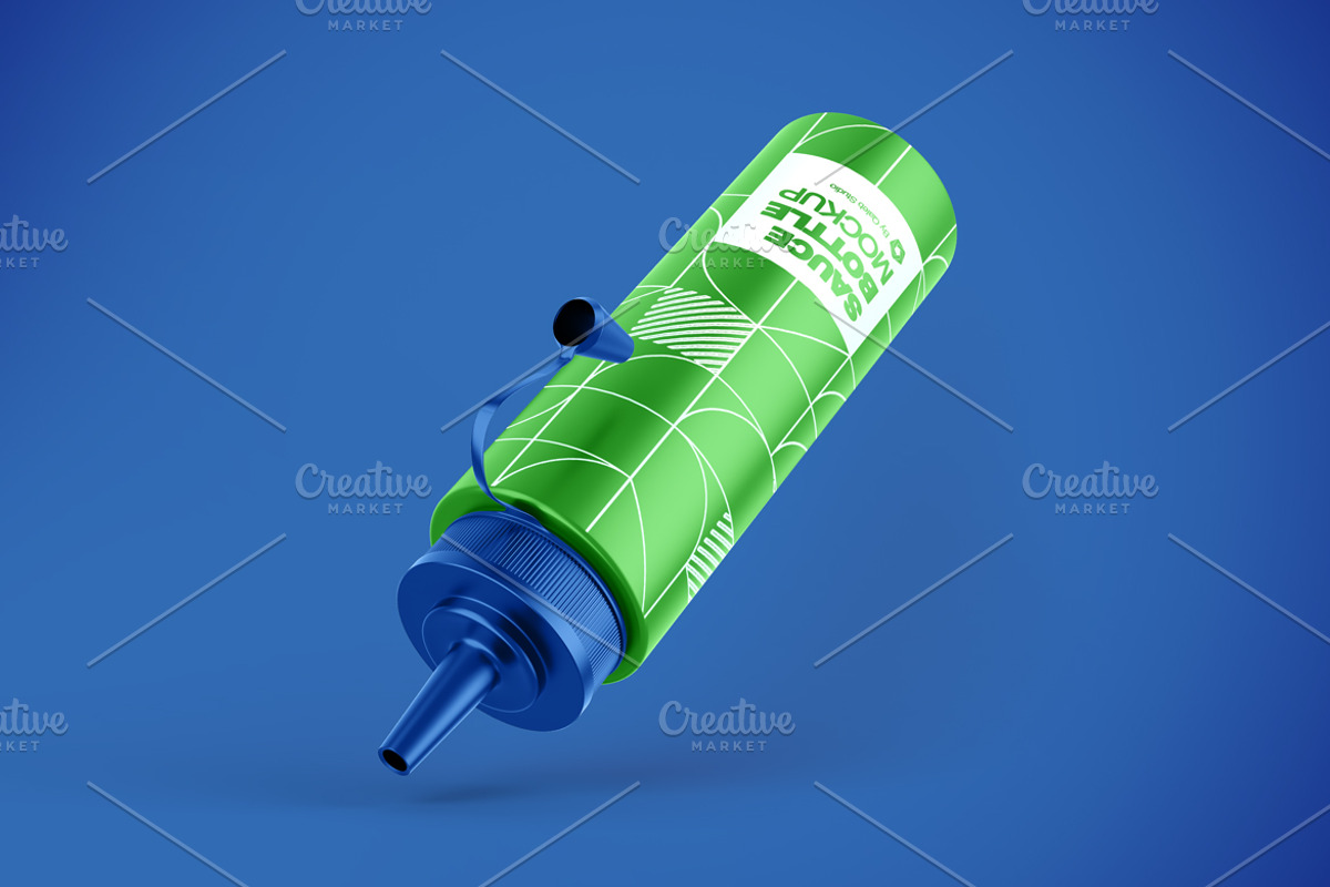 Matt Sauce Bottle Mockup