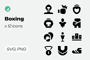 Basicons / Sport / Boxing Icons, a Solid Icon by EDT.Graphics