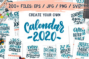 Lettering Calendar Creator 2020, an Illustration by Artlana